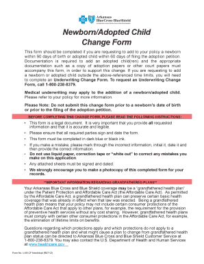 Fillable Online Newborn/Adopted Child Change Form Fax Email Print ...