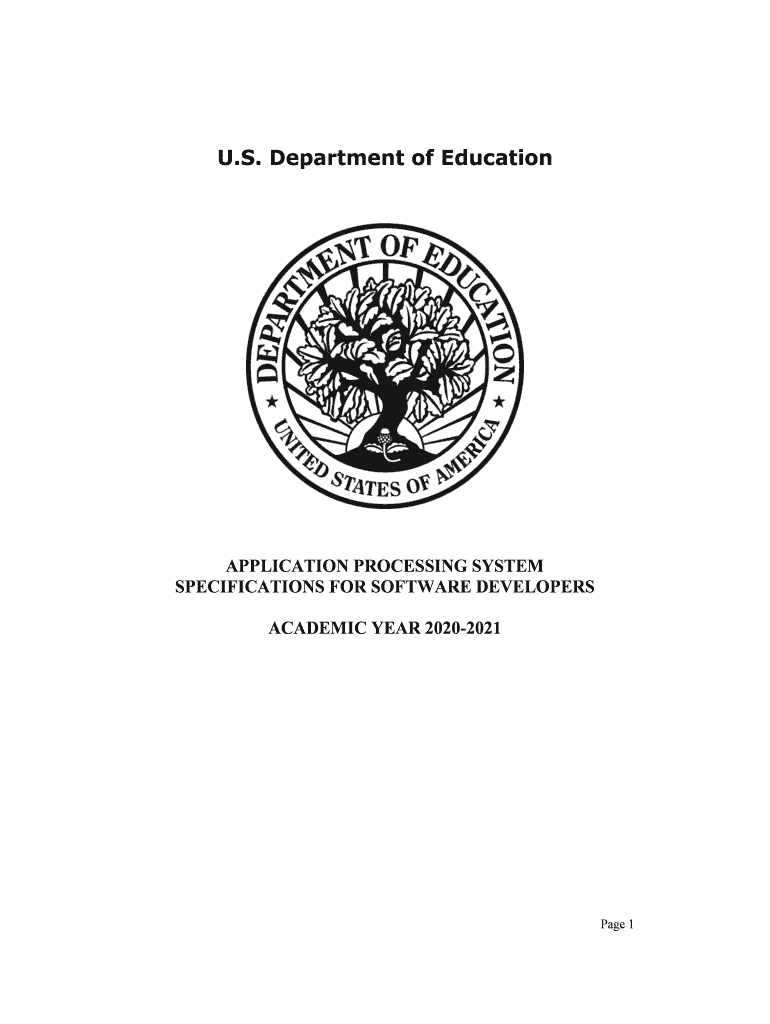 Fillable Online fsadownload ed APPLICATION PROCESSING SYSTEM ...
