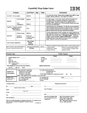 Fillable Online FormPAC Plus Order Form Fax Email Print - pdfFiller