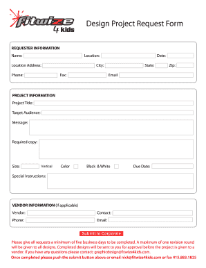 Fillable Online Design Project Request Form Fax Email Print - pdfFiller