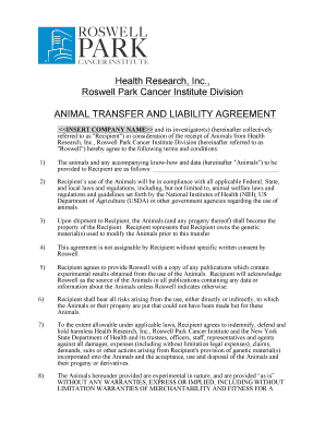 Fillable Online animal-transfer-liability-agreement-form.doc Fax Email ...