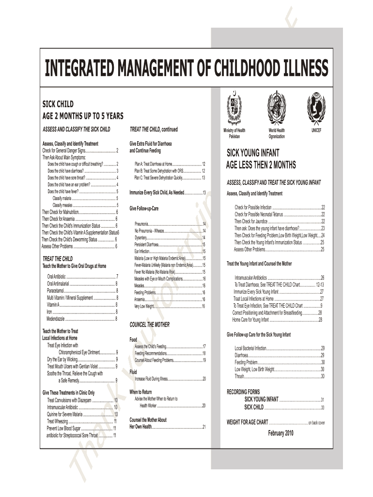 Imnci Full Form - Fill Online, Printable, Fillable, Blank | pdfFiller
