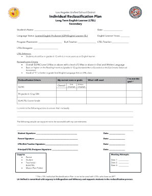 Fillable Online Individual Reclassification Plan Fax Email Print ...