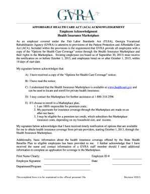 Fillable Online What is the health insurance marketplace notice ...