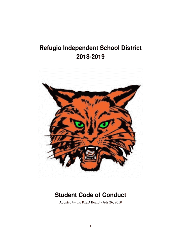 Fillable Online Student Code of Conduct - Refugio ISD Fax Email Print ...