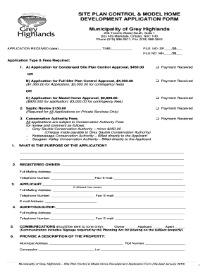 Fillable Online SITE PLAN CONTROL & MODEL HOME Fax Email Print - pdfFiller