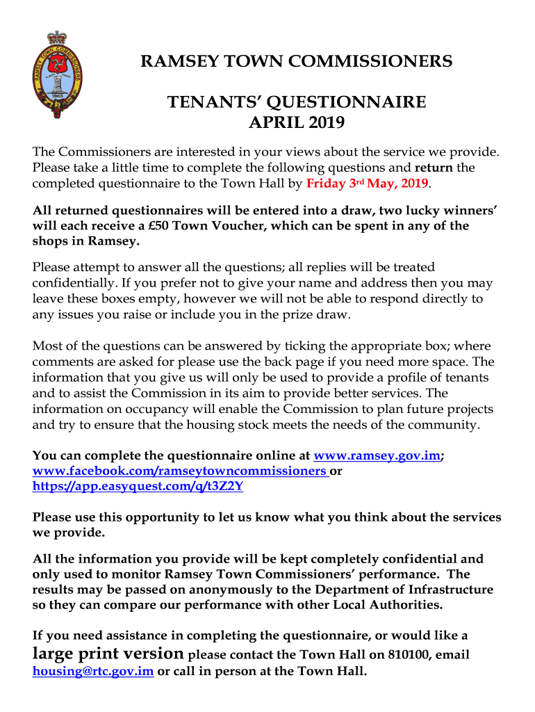 Fillable Online TENANTS QUESTIONNAIRE Fax Email Print - pdfFiller
