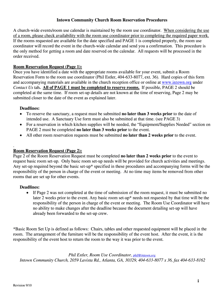 Fillable Online Room Request Forms.doc Fax Email Print - pdfFiller