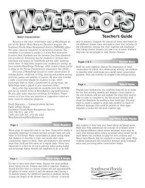 Fillable Online Welcome to the water conservation issue of WaterDrops ...