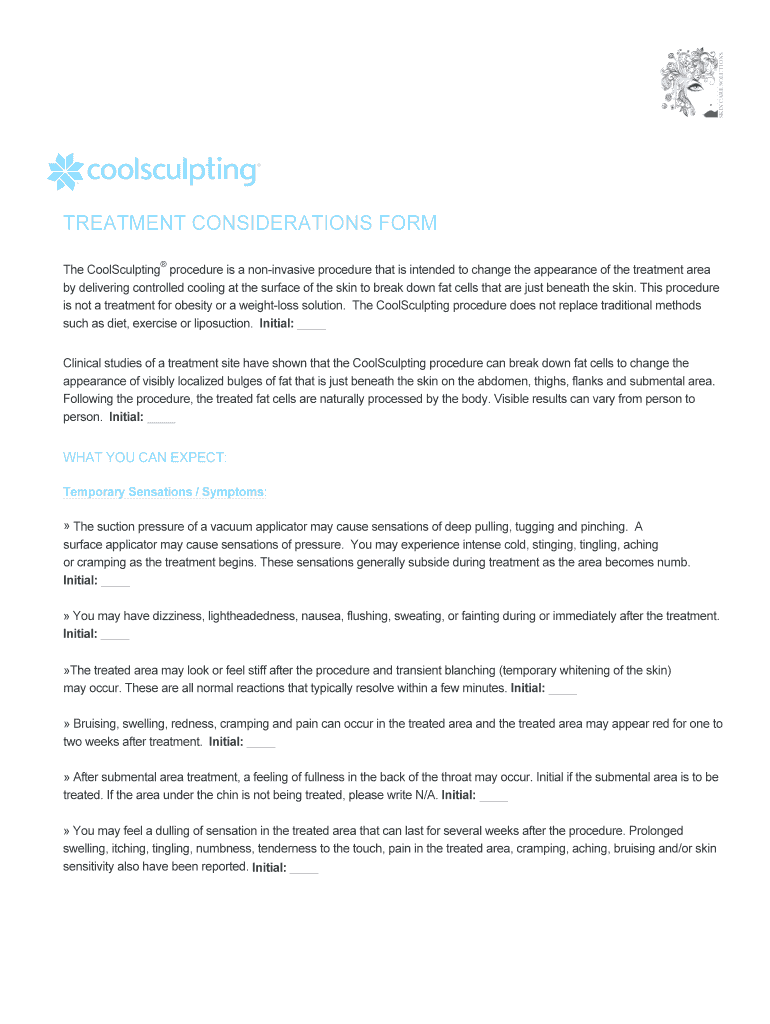 Fillable Online CoolSculpting Consent form 2016.docx Fax Email Print ...