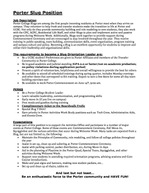 Fillable Online porter ucsc Porter Slug Position Application.docx Fax ...