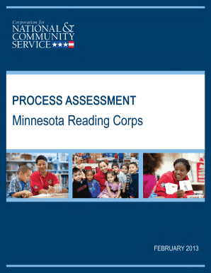 Fillable Online Minnesota Reading Corps - Corporation for National and ...