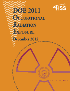 Fillable Online DOE 2011 Occupational Radiation Exposure Report ...