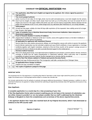 Fillable Online CHECKLIST FOR OFFICIAL Fax Email Print - pdfFiller