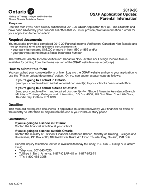 Fillable Online Use this form if you have already submitted a 2019-20 ...
