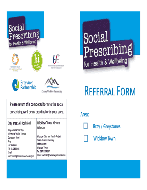 Fillable Online Social Prescribing Referral Form - Bray Area ...