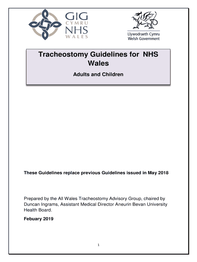 Fillable Online Tracheostomy Guidelines for NHS Wales - Patient Safety ...