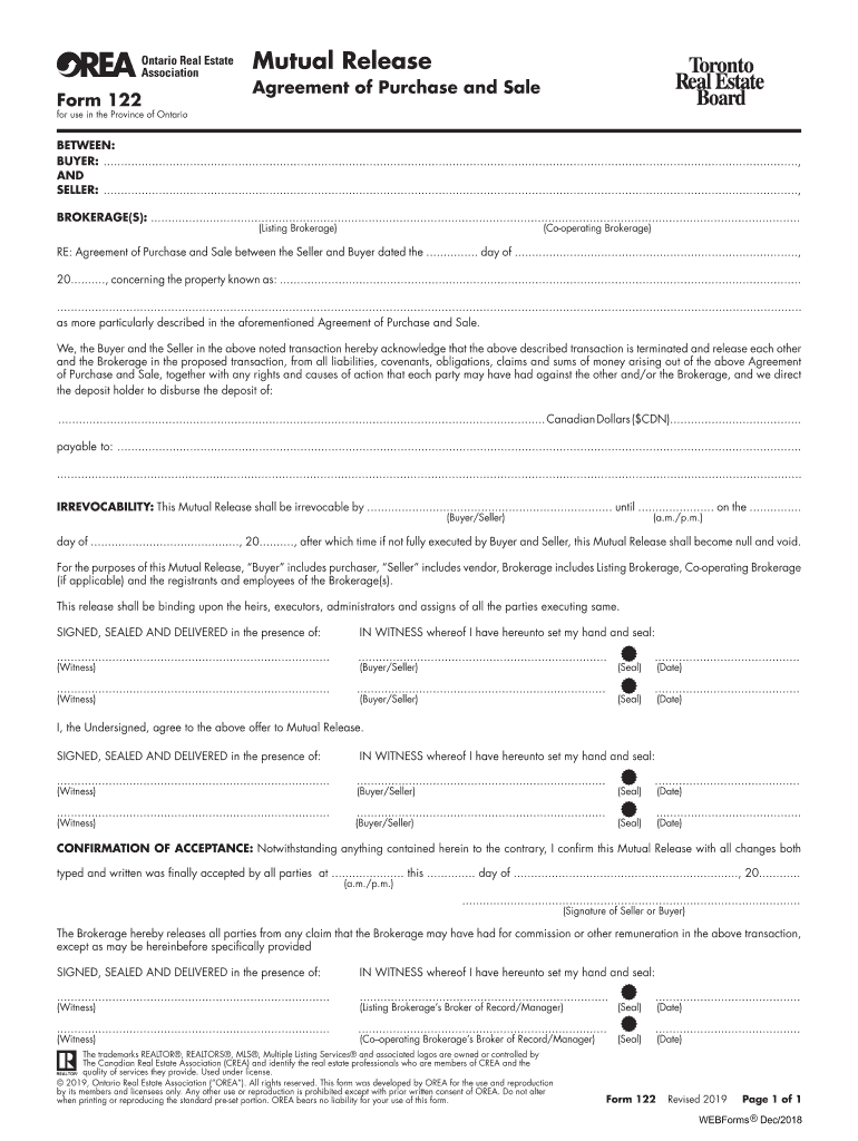 Mutual Release Template - Fill Online, Printable, Fillable, Blank ...