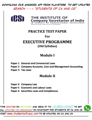 Fillable Online PRACTICE TEST PAPER Fax Email Print - pdfFiller