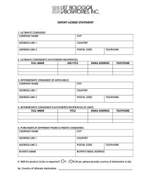 Fillable Online ULTIMATE CONSIGNEES AUTHORIZED RECIPIENT(S) Fax Email ...