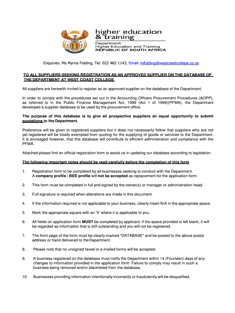 Fillable Online database registration forms dhet (2) Fax Email Print ...