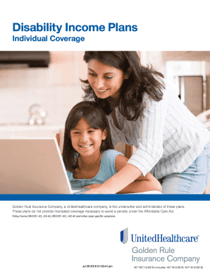 Fillable Online Disability Income Plans Fax Email Print - pdfFiller