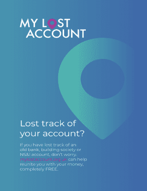 Fillable Online Tracing lost bank accounts, savings or Premium Bonds ...