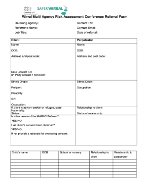 Fillable Online marac notification form - NHS Wirral CCG Fax Email ...