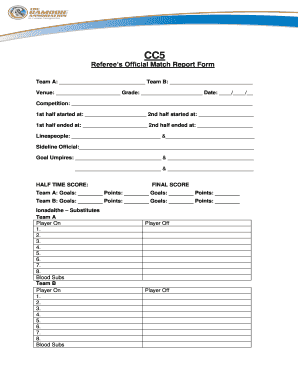 Fillable Online Referees Official Match Report Form - Camogie ...
