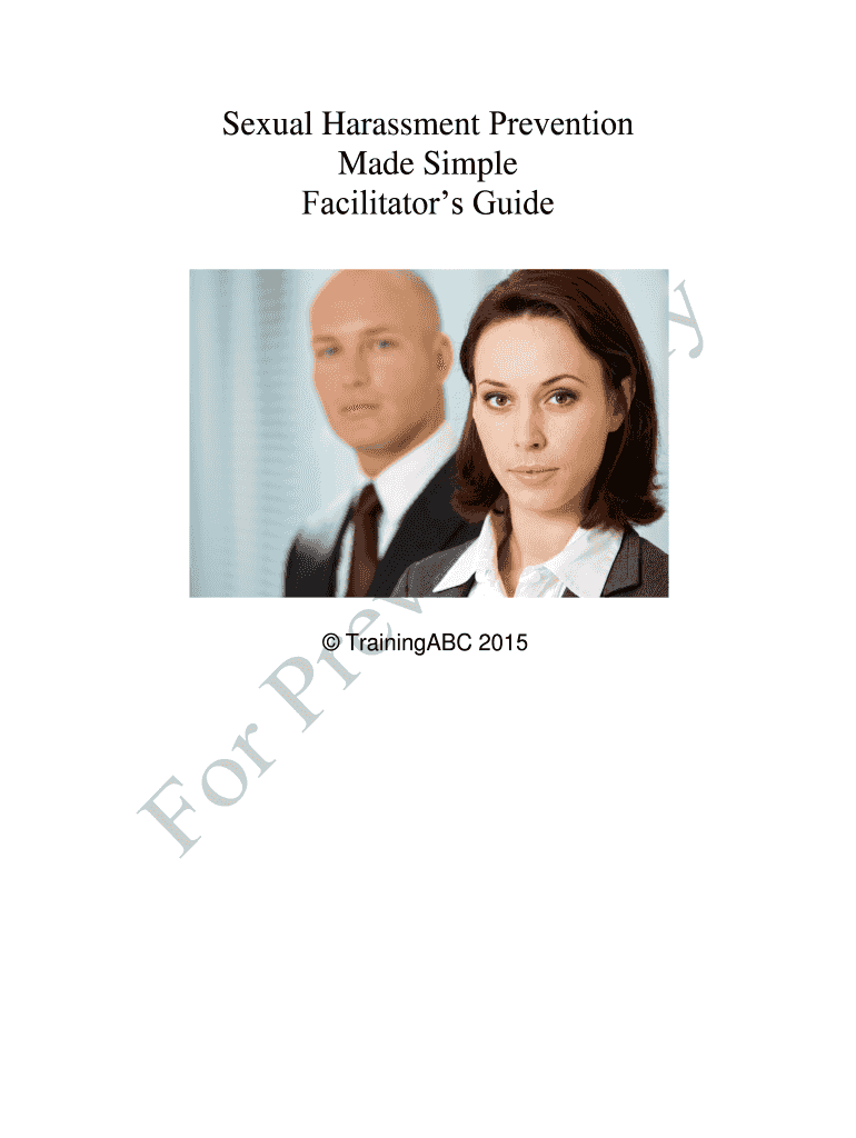 Fillable Online Sexual Harassment Made Simple Facilitator's Guide - UT ...