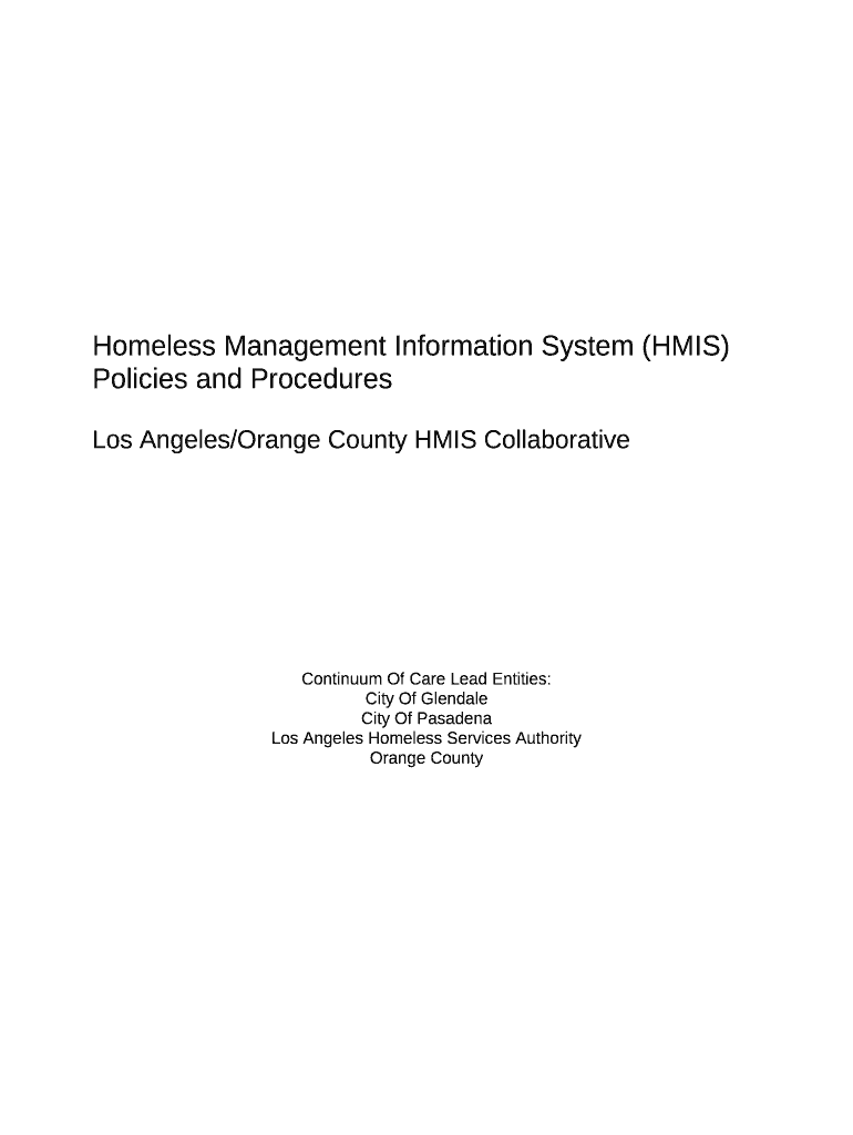 Los Angeles/Orange County HMIS Collaborative Doc Template | pdfFiller