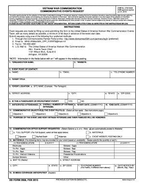 Fillable Online DD Form 2956, Vietnam War Commemoration Commemorative ...