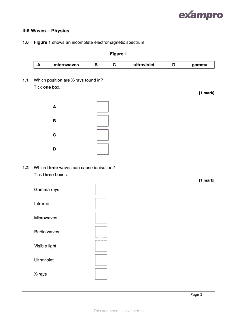 Fillable Online 4-6 Waves Physics Fax Email Print - pdfFiller