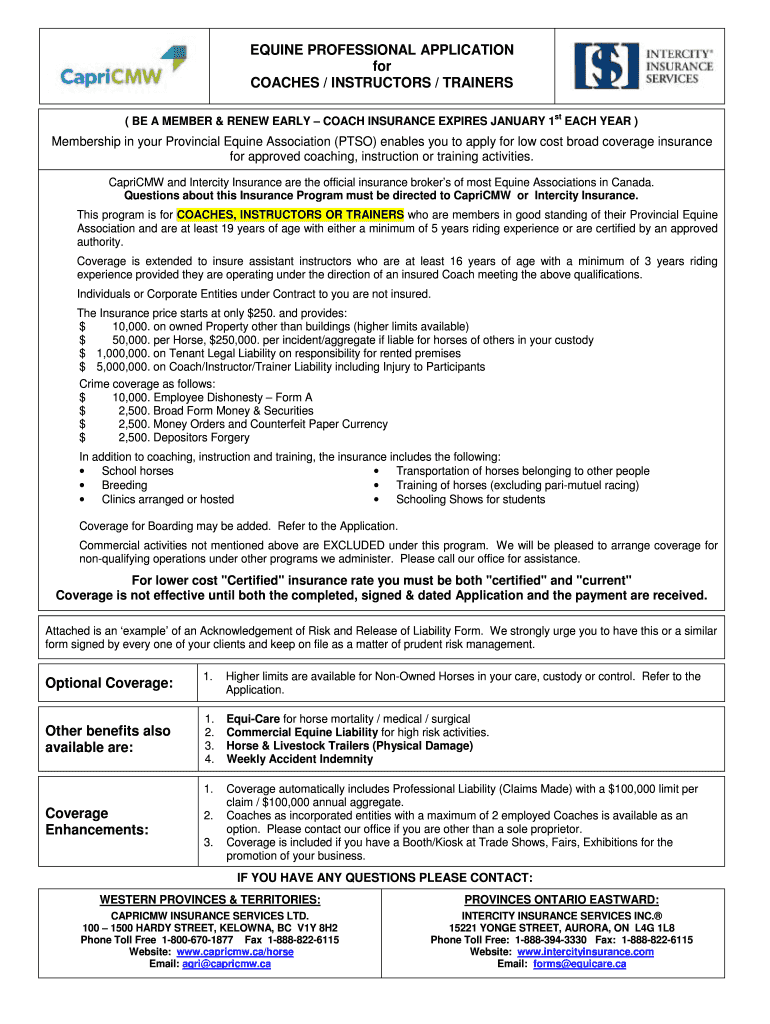 Fillable Online COACHES / INSTRUCTORS / TRAINERS Fax Email Print - pdfFiller