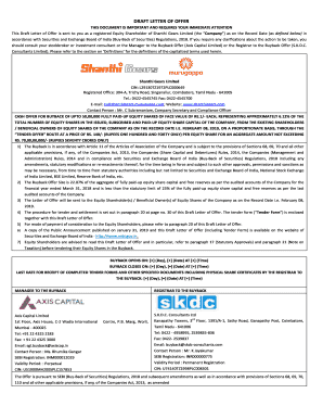 Fillable Online DRAFT LETTER OF OFFER THIS DOCUMENT IS ... Fax Email ...