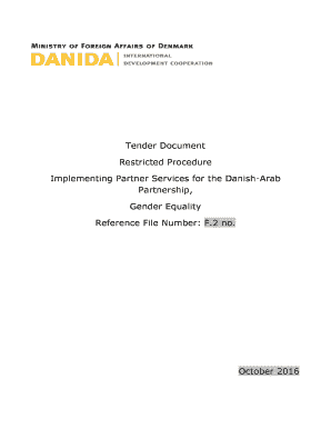 Fillable Online Tender Document Restricted Procedure Implementing Fax ...