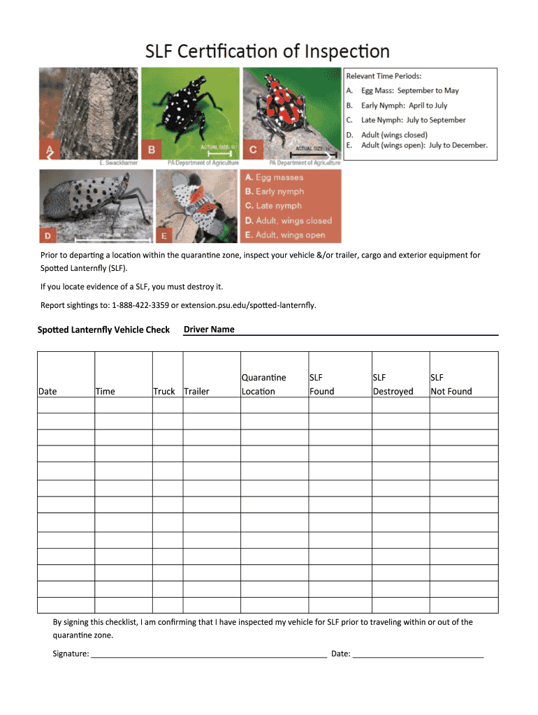 Fillable Online SLF vehicle inspection sheet - JRC Transportation Fax ...
