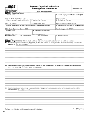 Fillable Online IRS Form 8937 - Actua Fax Email Print - pdfFiller