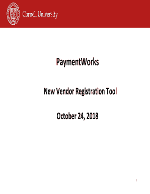 Fillable Online PaymentWorks New Vendor Registration Tool ... - DFA Cornell Fax Email Print ...