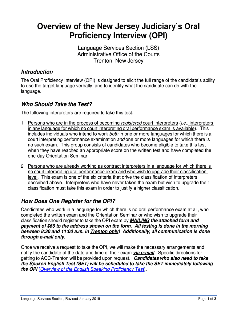 Fillable Online oral proficiency interview opi language testing ...