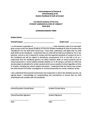 Fillable Online Acknowledgment of Receipt & Fax Email Print - pdfFiller