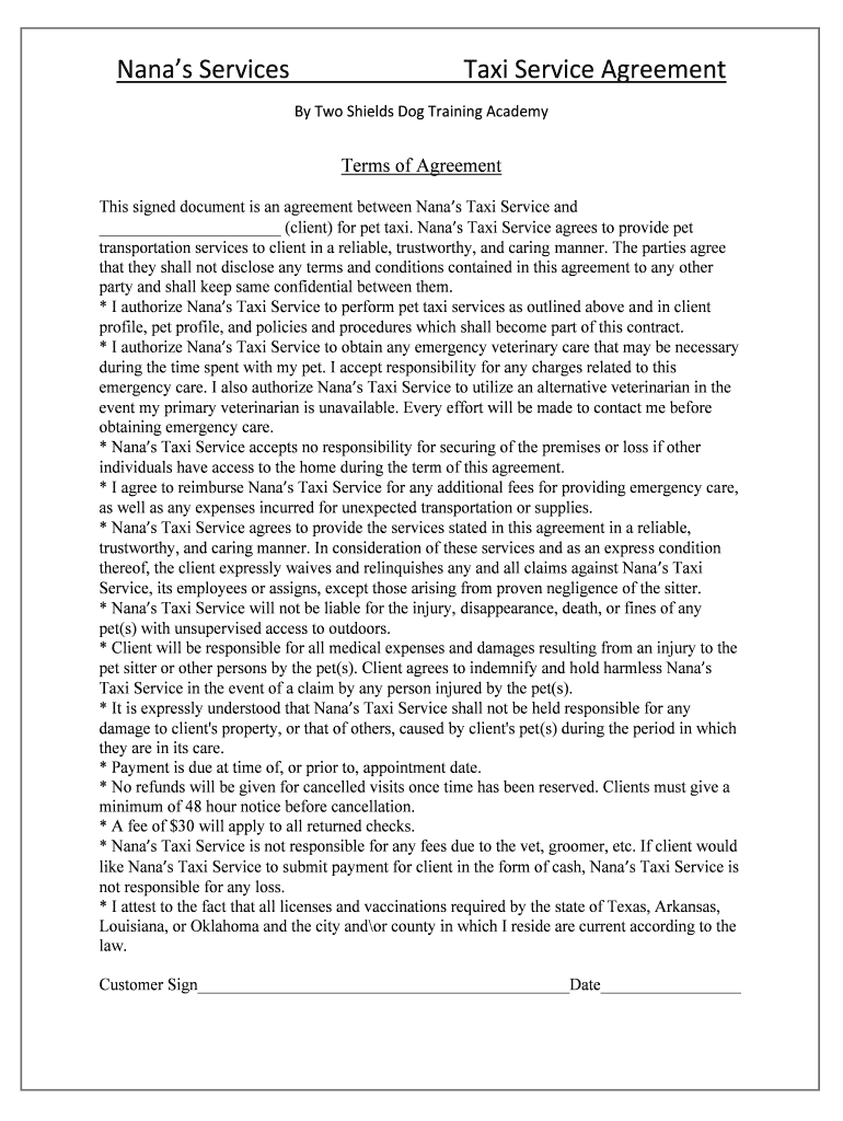 Fillable Online Service Agreement - Service Contract Template - Rocket ...