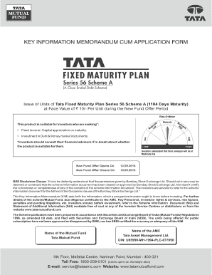 Fillable Online KEY INFORMATION MEMORANDUM - CUM - APPLICATION FORM ... Fax Email Print - pdfFiller
