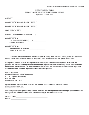 Fillable Online 2019 Mid-Atlantic Precision Rifle Challenge ...