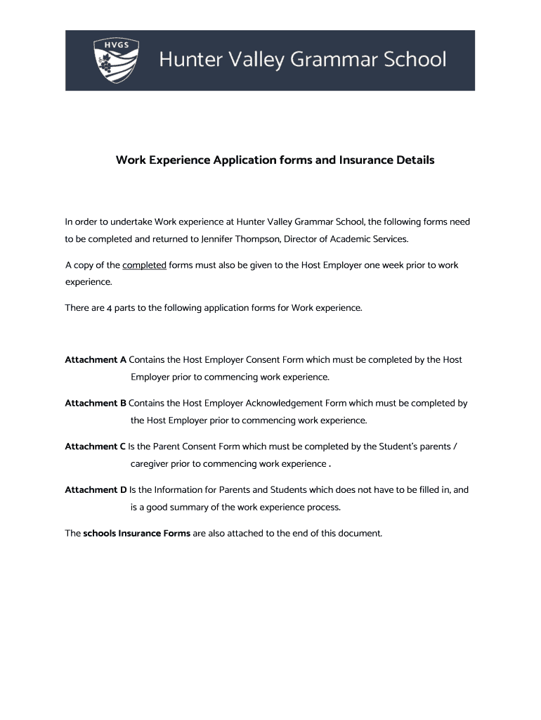 Fillable Online Amended Work Experience Arrangement Form - Department ...