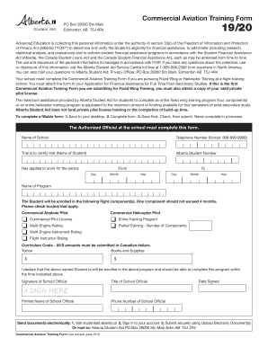 Fillable Online Commercial-Aviation-Training-Form. studentaid.alberta ...