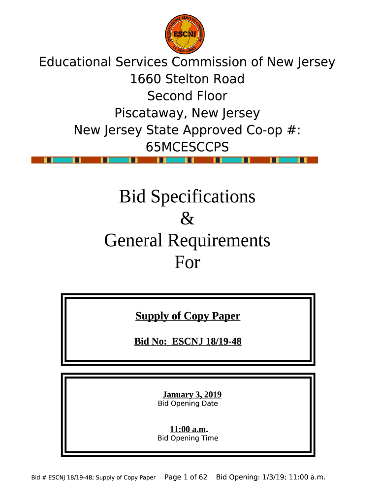 THE EDUCATIONAL SERVICES COMMISSION OF NEW JERSEY REQUEST ... Doc ...