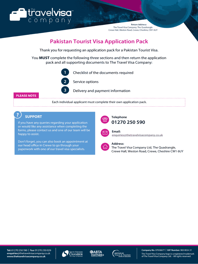Fillable Online Pakistan visa application form - Fill Out and Sign ...