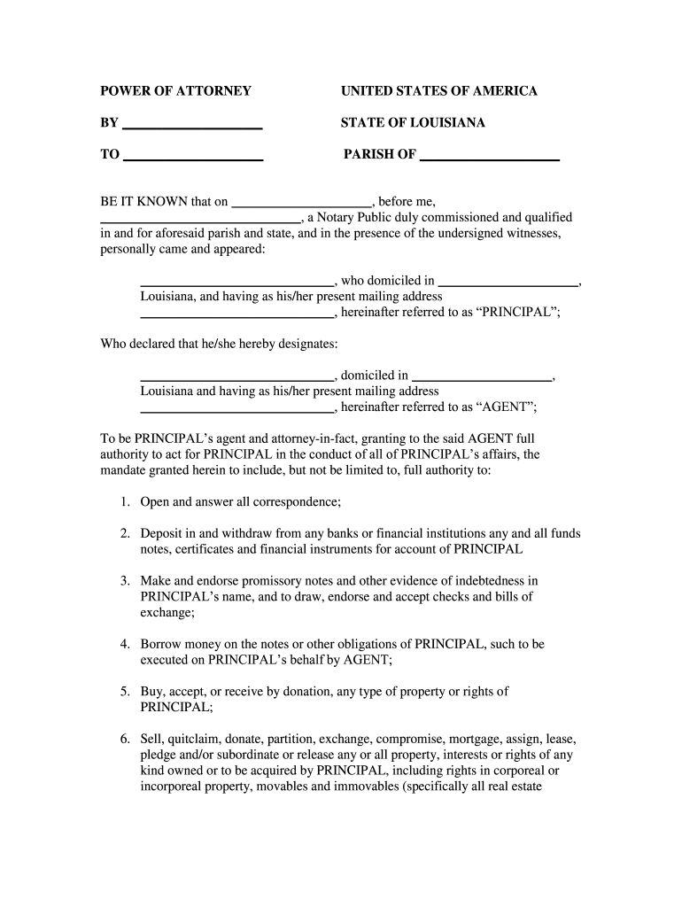 Power Attorney Form Fill Online Printable Fillable Blank PdfFiller