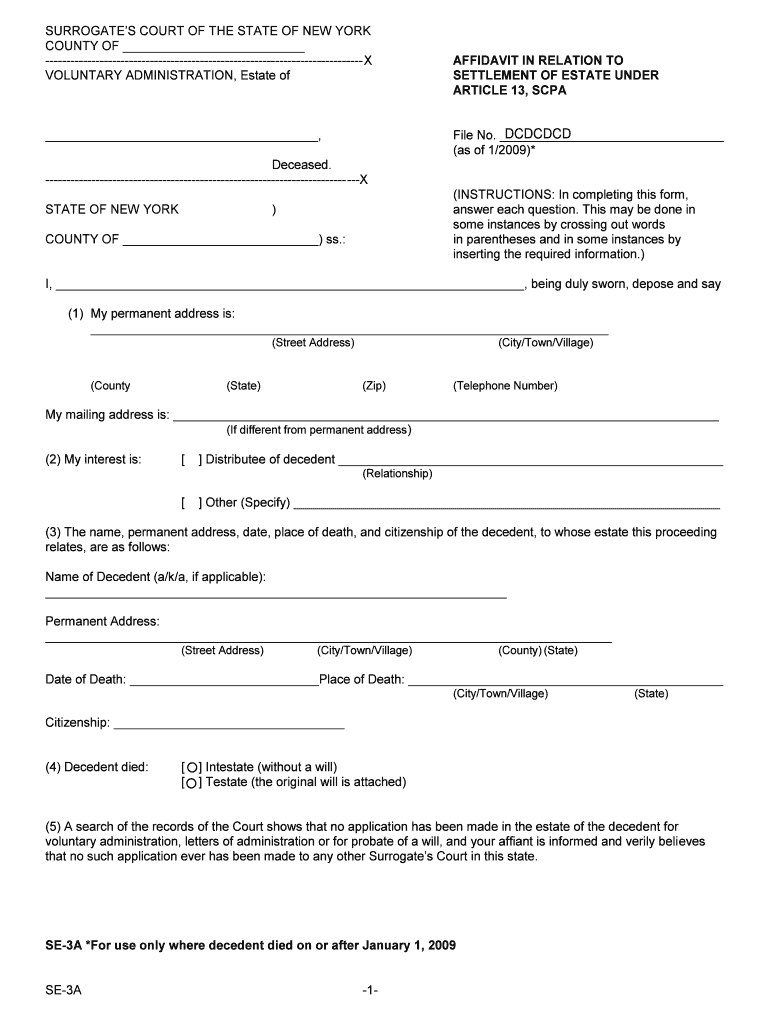 Small estate affidavit new york pdf: Fill out & sign online | DocHub